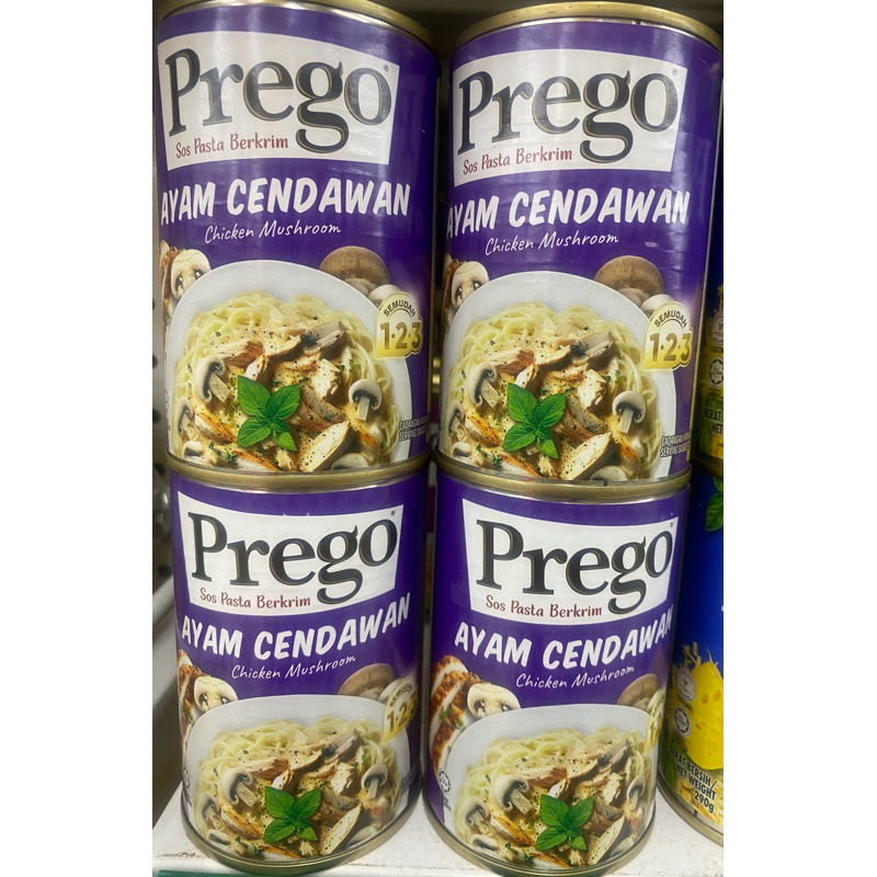 PREGO SOS PASTA BERKRIM AYAM CENDAWAN PREGO IN TIN CHICKEN MUSHROOM ...