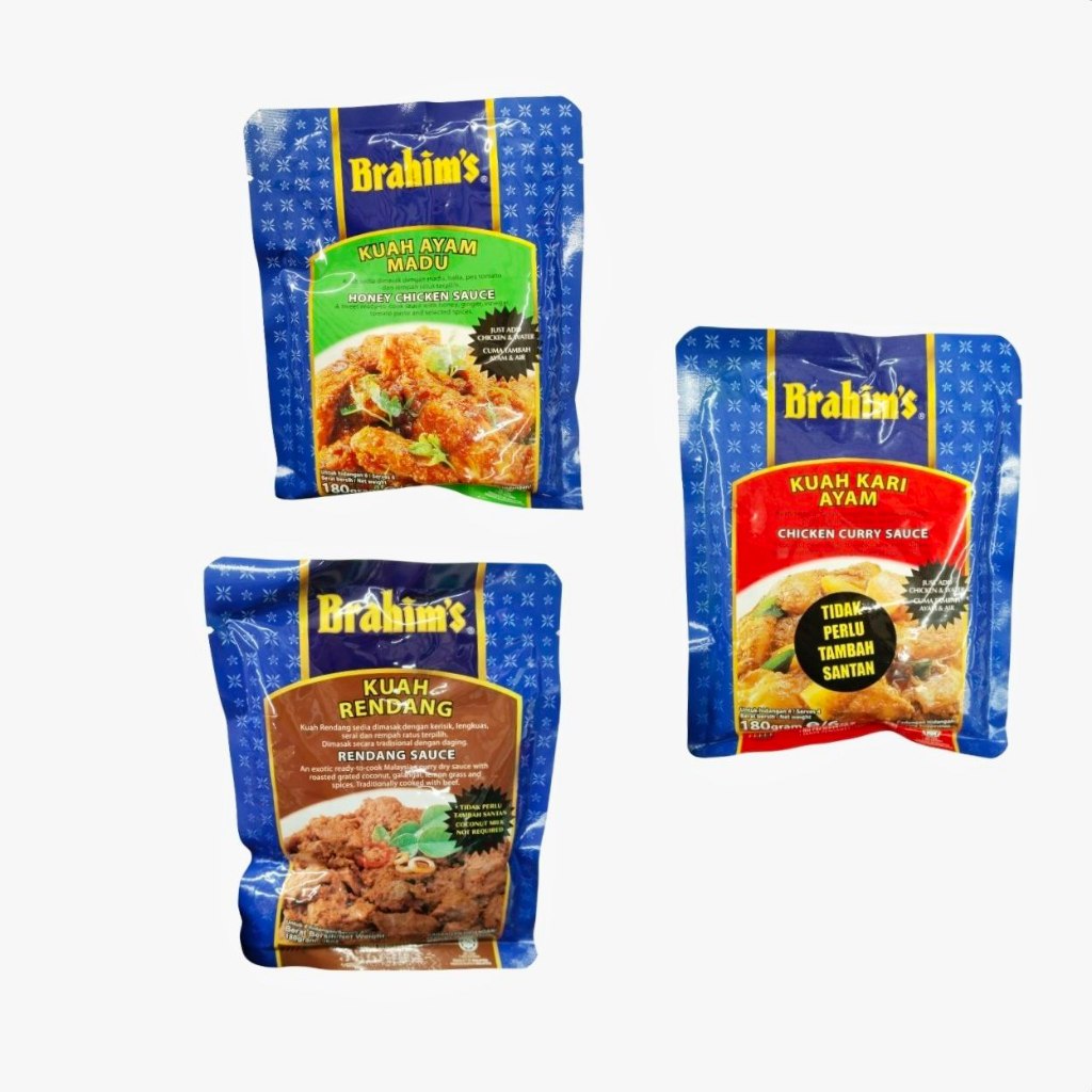 BRAHIM'S KUAH MADU AYAM/KUAH KARI AYAM/KUAH RENDANG 180G | Shopee Malaysia