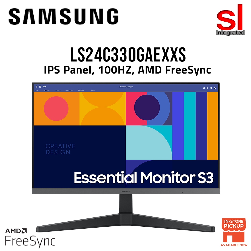 Samsung 24" Essential Monitor S3 S33GC 100HZ Monitor ...