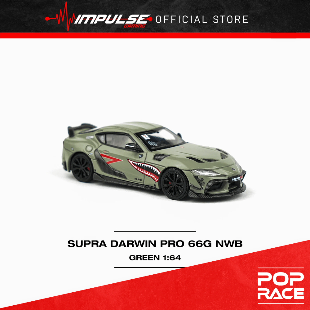 PopRace 1/64 Toyota GR Supra DarwinPro 66G NWB in Green PR640076 ...