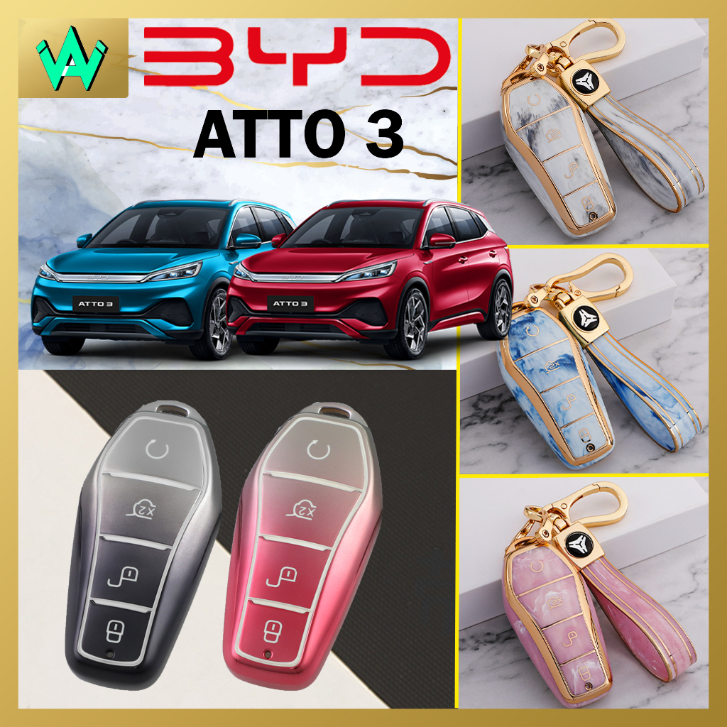 BYD ATTO 3 Key Cover Casing Case Sarung Kunci BYD Atto3 Smart Key ...