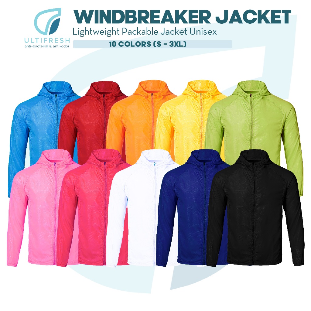 ULTIFRESH Windbreaker Jacket Unisex Lightweight Microfiber Jacket Rider ...