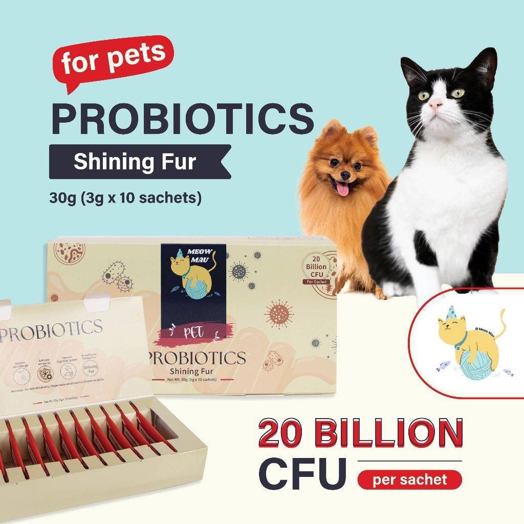 MeowMau Pet Kucing Probiotic / Cat Shining Fur / Cat Immune System ...