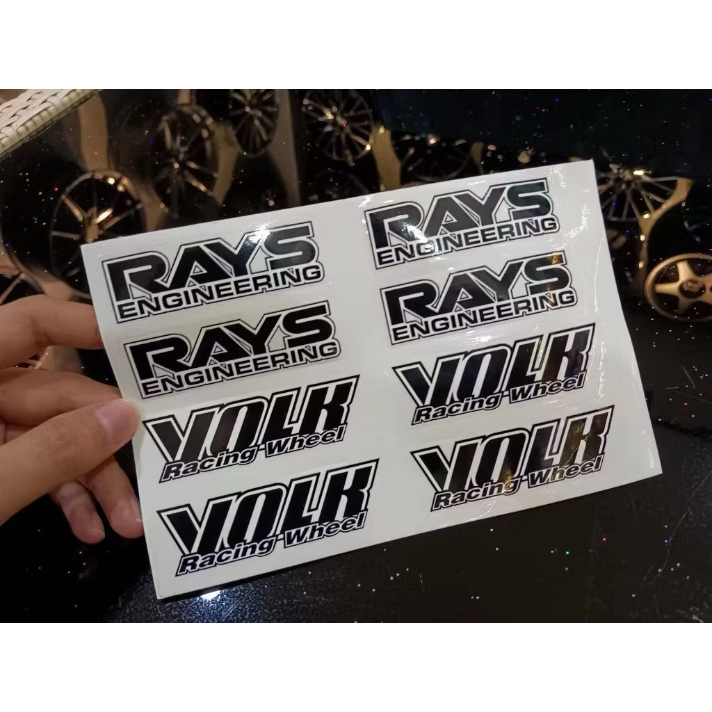 (Ready Stock) RAYS VOLKS TE37 SportRims Wheel Sticker [ONE SET] 14” 15 ...