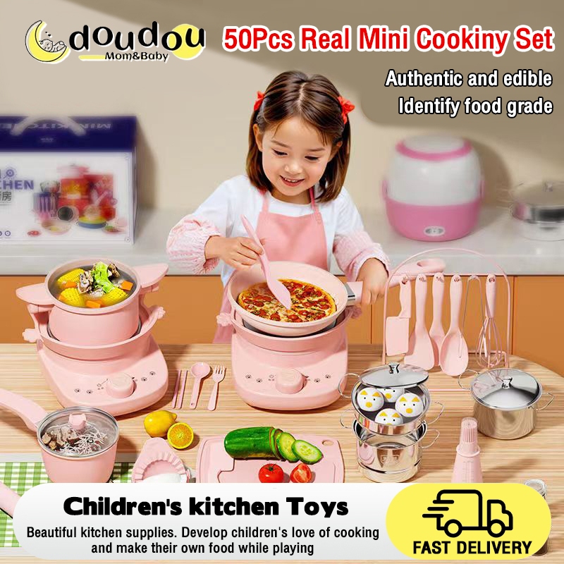 50 PCS Kids Real Cooking|Children Cook Toy|Cooking Simulation Toys ...