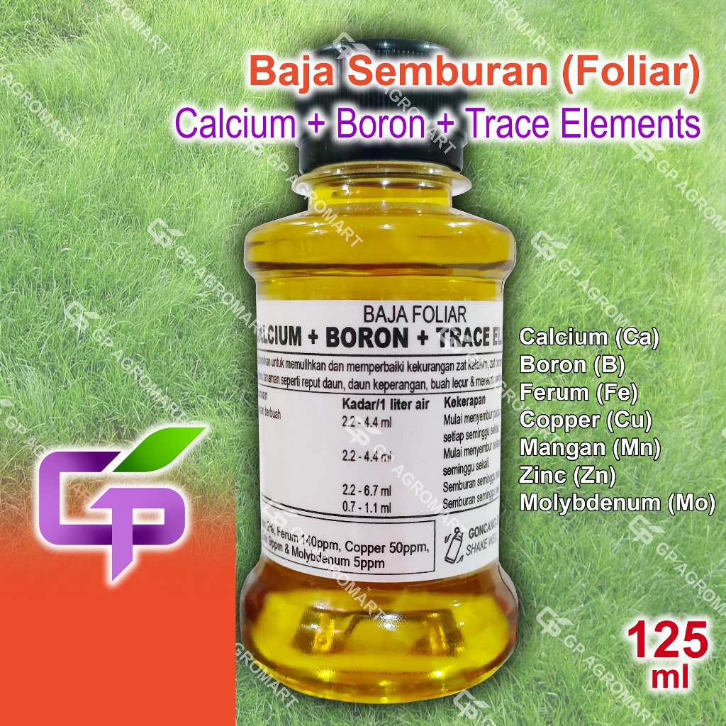 125ml Baja Foliar CaB+TE - Calcium Boron Trace Elements / Semburan Daun ...