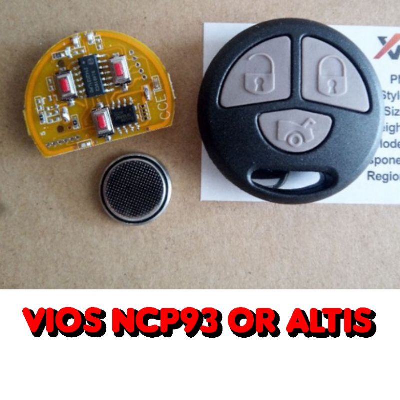 NEW REMOTE TOYOTA VIOS/ALTIS (3 BUTTON) | Shopee Malaysia