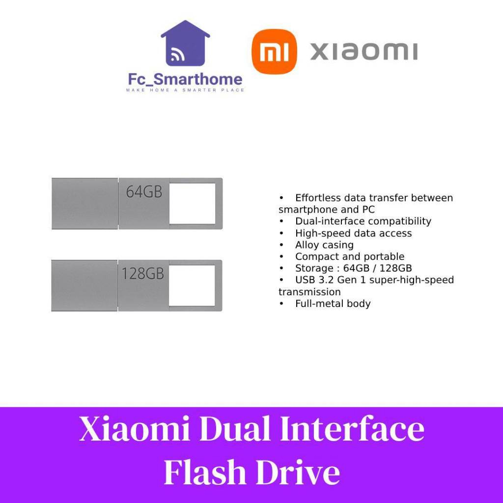 Xiaomi Dual Interface Flash Drive (64GB / 128GB), Dual-interface ...