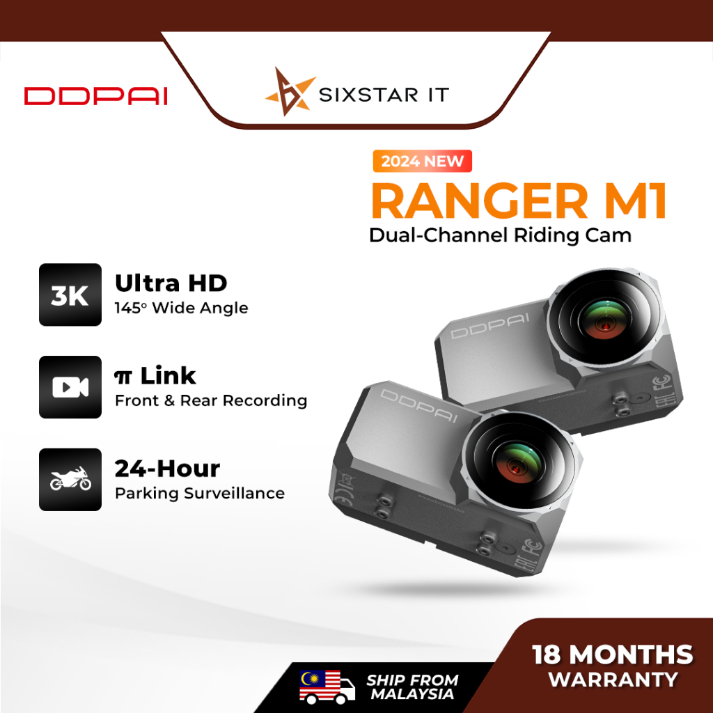 [MOTOR] DDPAI Ranger M1 Dual 3K UHD GPS Front & Rear Motorcycle ...