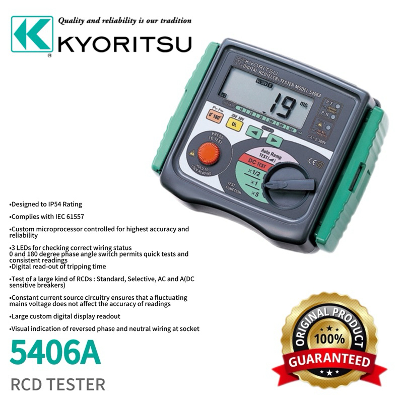 Kyoritsu 5406A RCD Tester | Shopee Malaysia