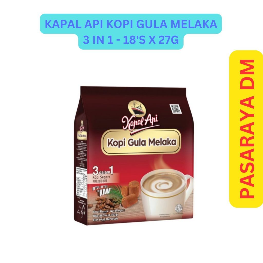 Kapal Api Kopi Gula Melaka 3in1 18s x 27g (COFFEE KAPAL API GULA MELAKA 3IN1) | Shopee Malaysia
