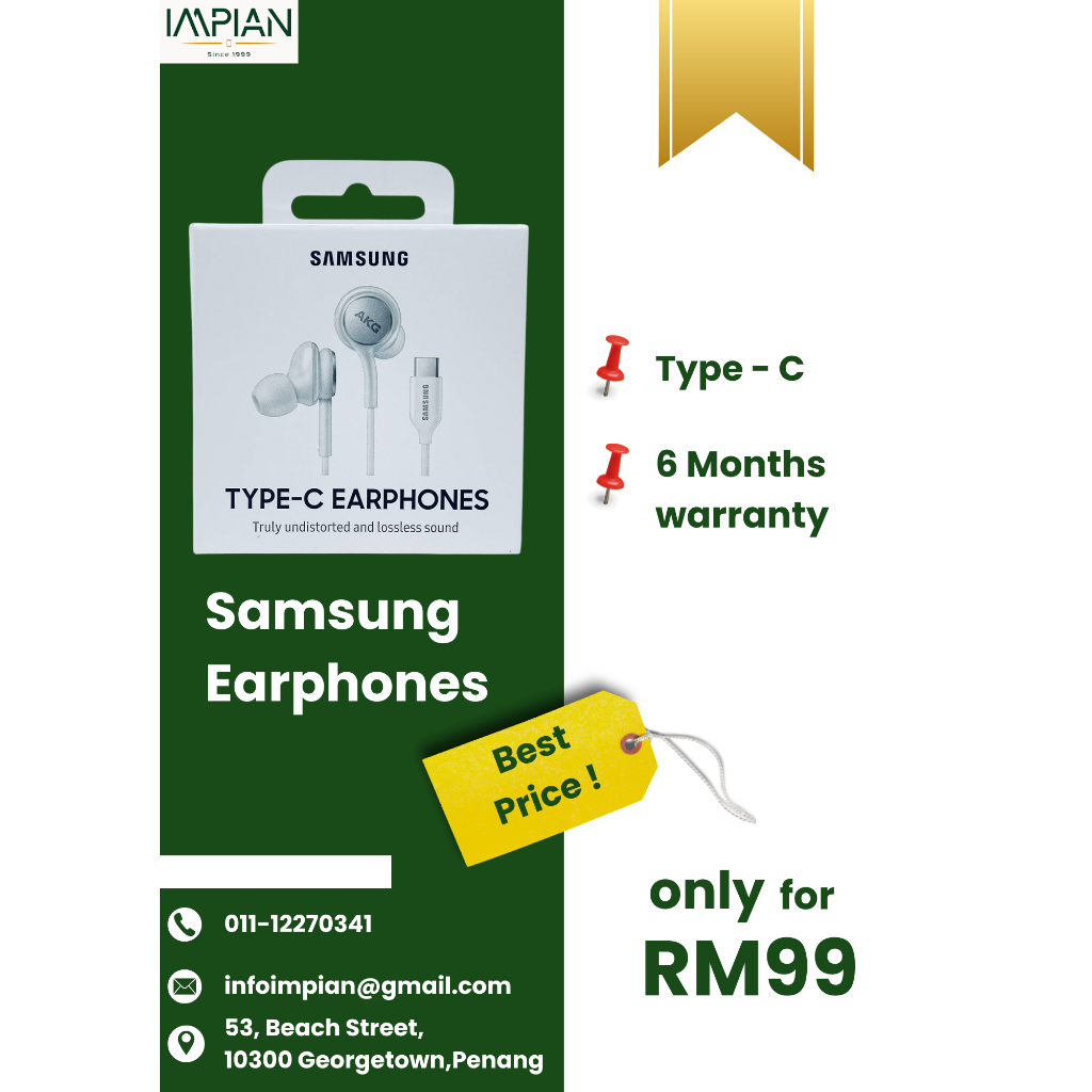 ORIGINAL SAMSUNG EARPHONES TO TYPE - C | Shopee Malaysia