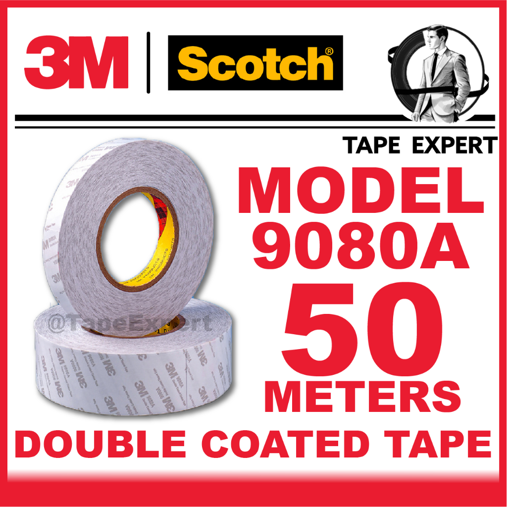 [TapeExpert] 3M 9080A Double Coated Tape 50 Meters Non Woven Fabric ...