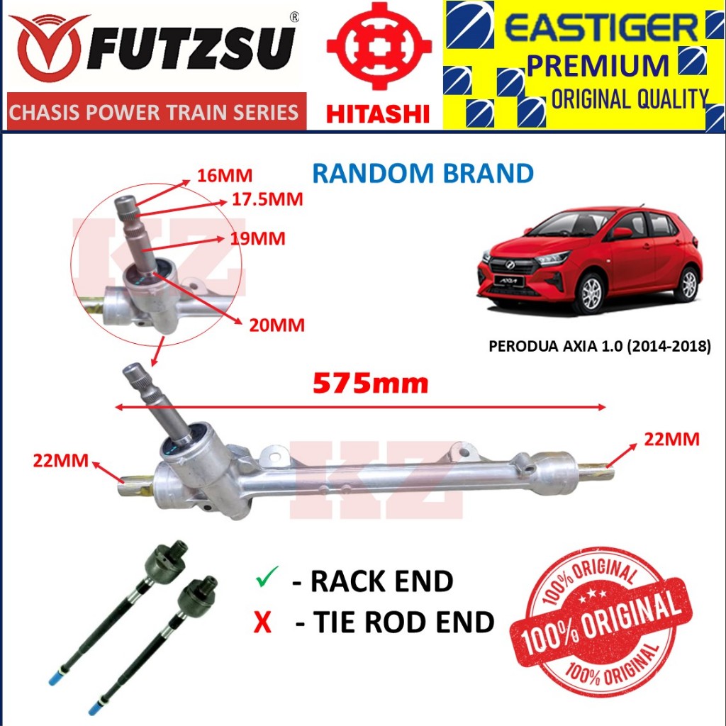 PERODUA AXIA 1.0 (2014-2018) POWER STEERING RACK | Shopee Malaysia