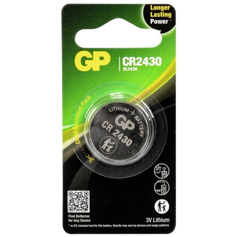 GP Lithium Coin Batteries CR2430 (1pc Card pack) | Shopee Malaysia