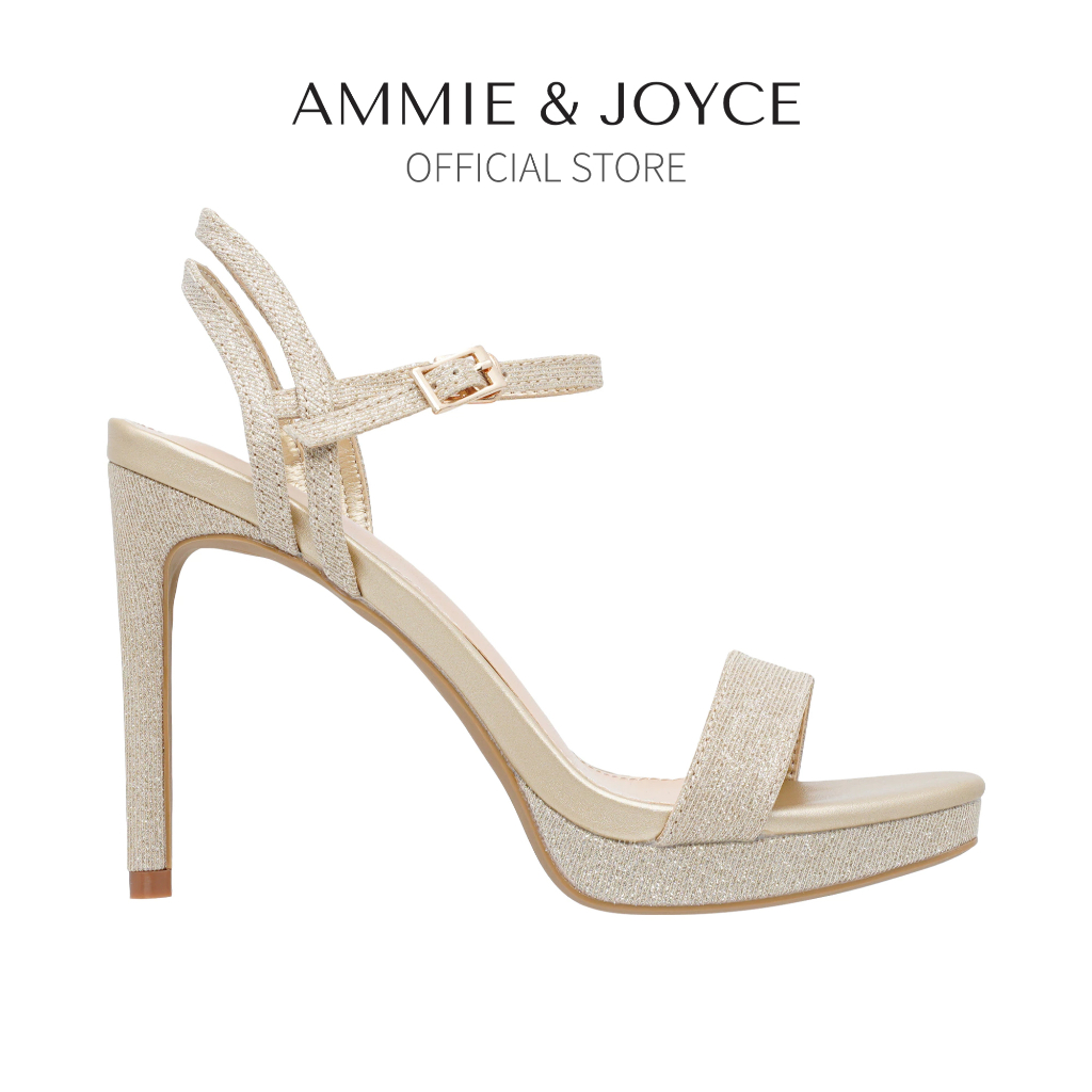 AMMIE & JOYCE Selena Heels Ladies Women Shoes (Gold) | Shopee Malaysia