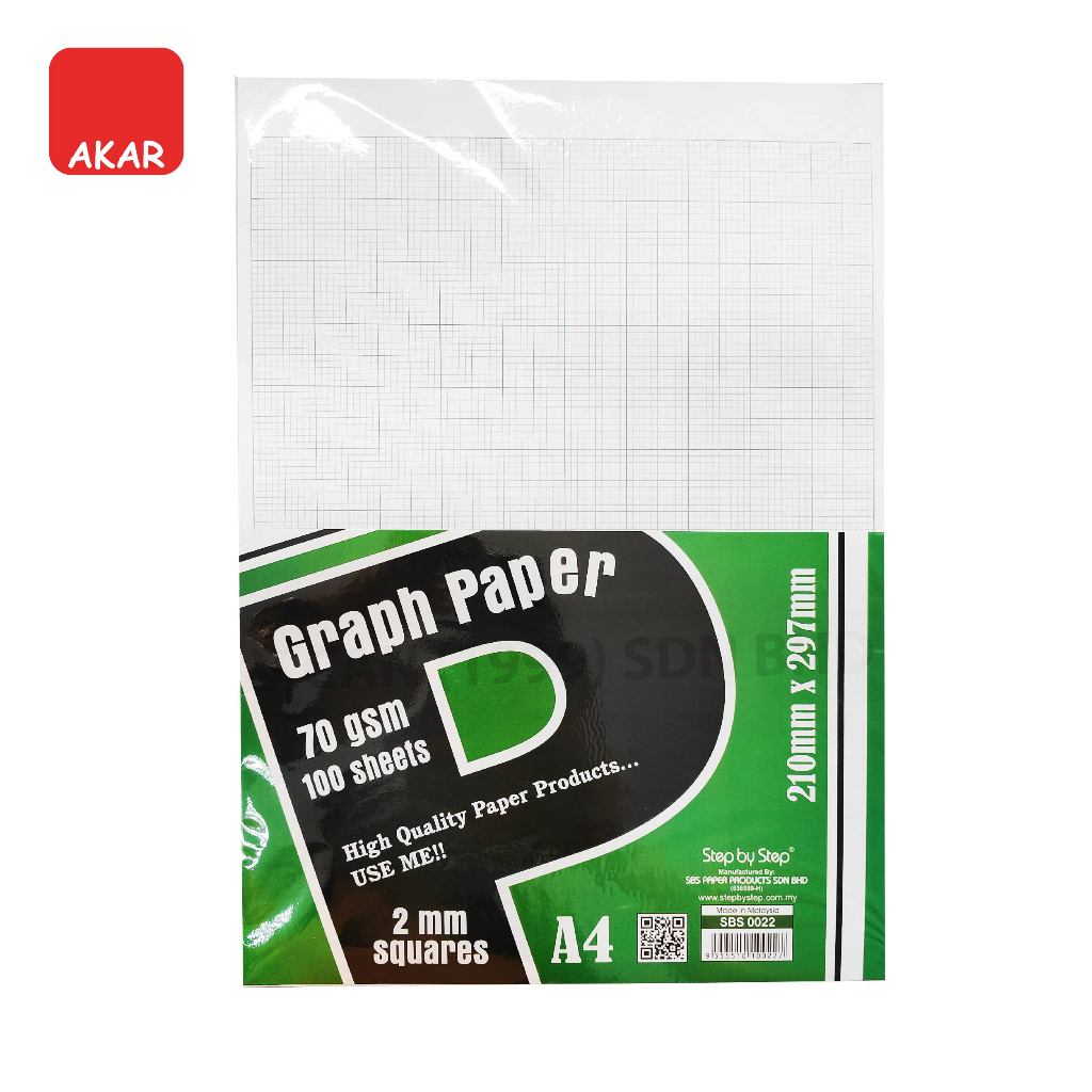 Graph Paper 70gsm A4 Size (100 sheets) 2 mm Square - SBS0022 | Shopee ...