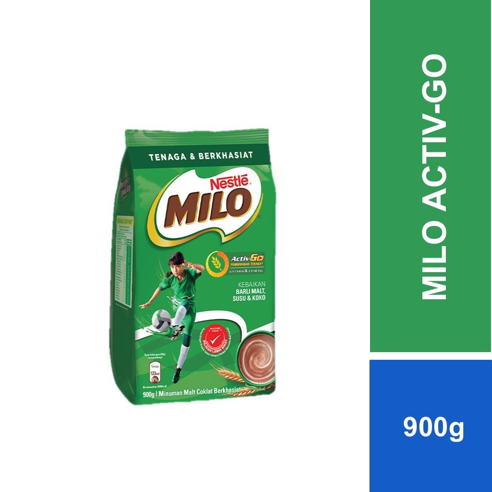 NESTLE Milo Activ-Go Chocolate Malt Powder Softpack 900g (Halal ...