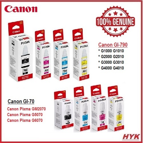 CANON GI-790 INK GI790 G1000 G2000 G3000 G4000 G1010 G2010 G3010 G4010 ...