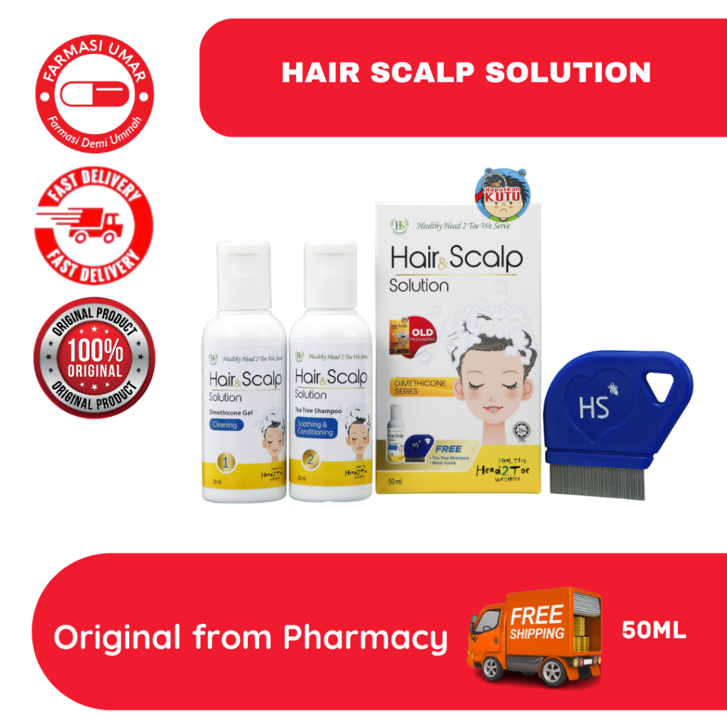HS HAIR & SCALP SOLUTION 50ML (hapuskan kutu) | Shopee Malaysia