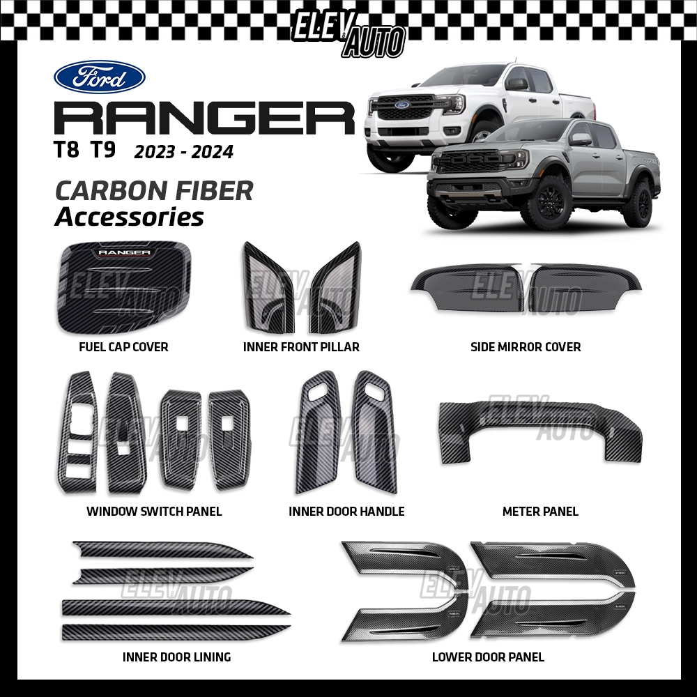 Ford Ranger T8 T9 2021 - 2024 Carbon Fiber Interior Exterior ...