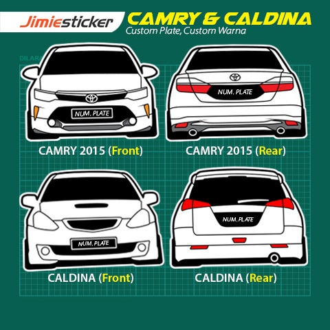 Sticker Kereta Caldina dan Camry, Sticker Toyota, Custom Sticker, Car ...
