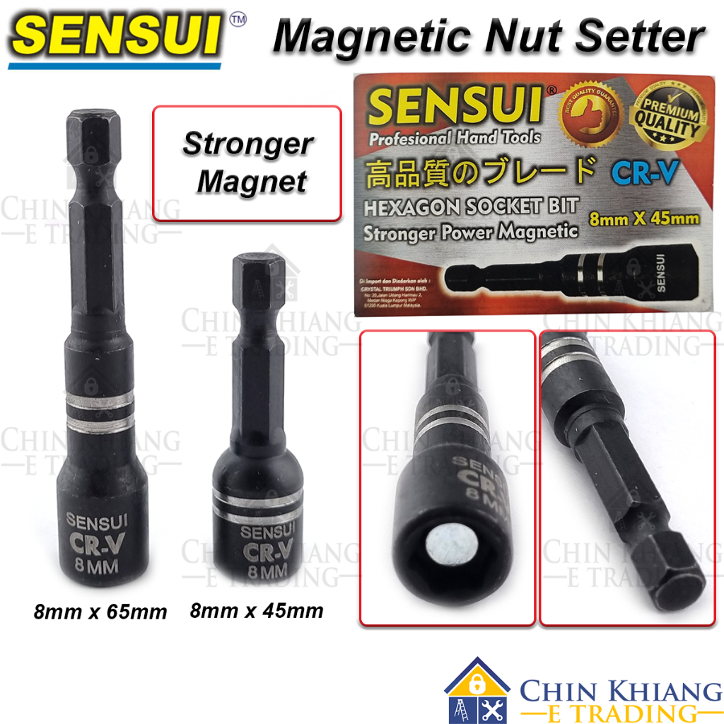 Sensui Extra Strong Magnet Nut Setter Hexagon Socket Screw Driving Bit ...