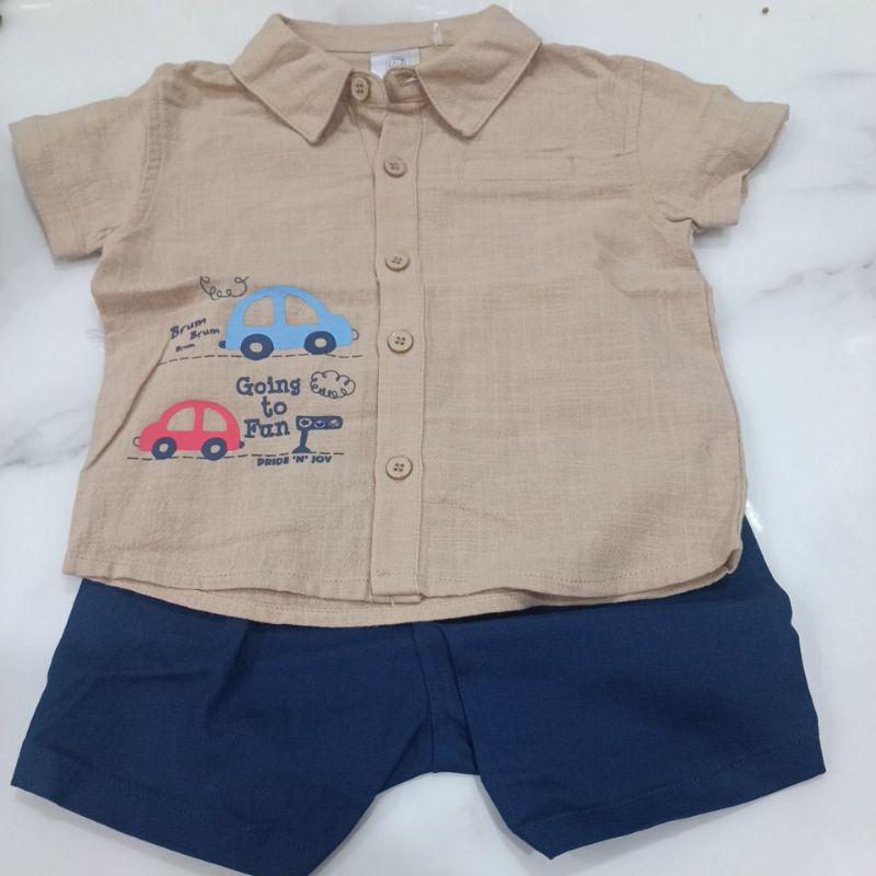 100% cotton Pureen baby set(short sleeve & short pants) | Shopee Malaysia