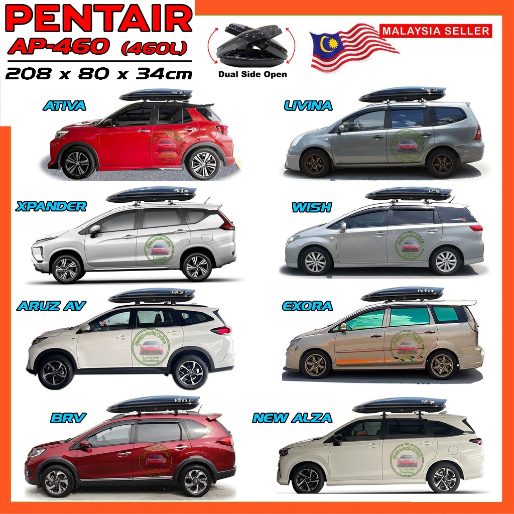 PROMOTION PENTAIR (AP-460 - AP-460PLUS) Car Roof Box ABS Black Ultra ...