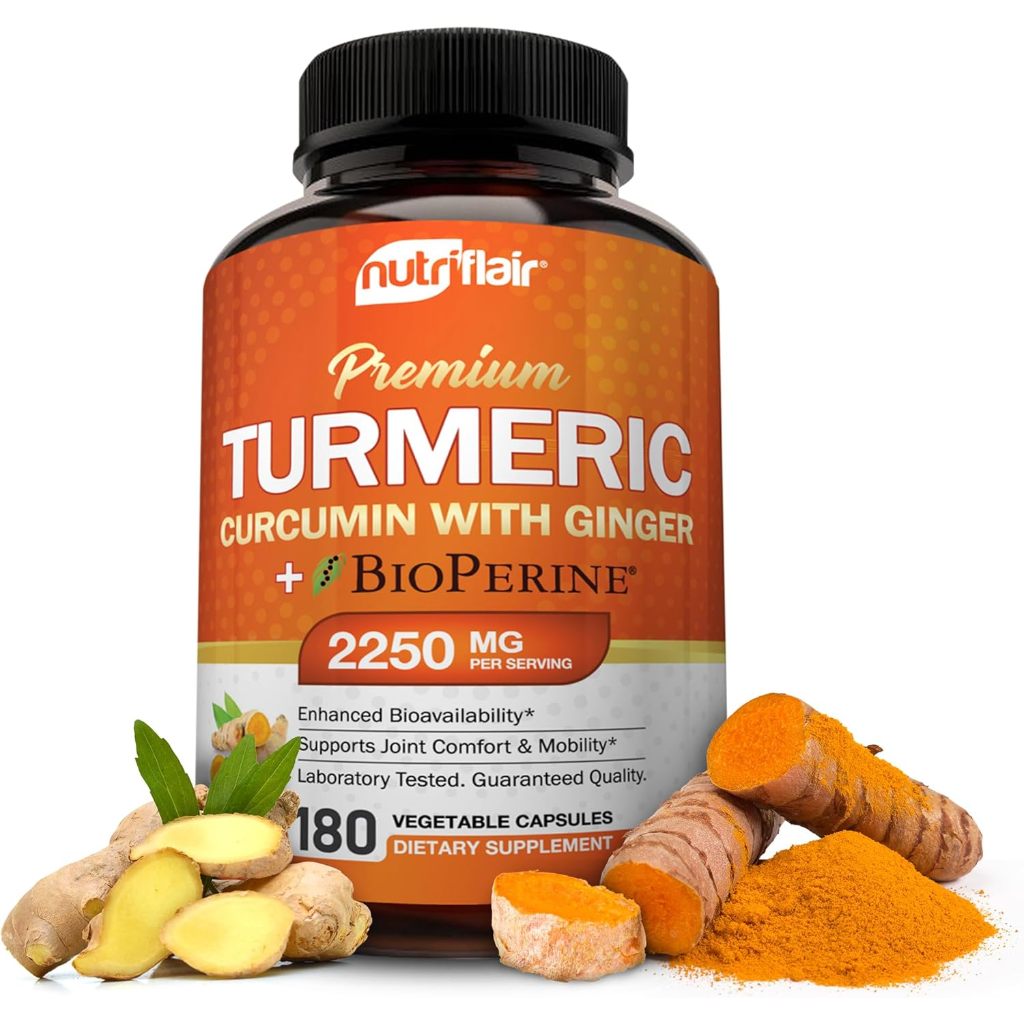 Exp:1/28 * NutriFlair TURMERIC CURCUMIN WITH GINGER + BIOPERINE ...