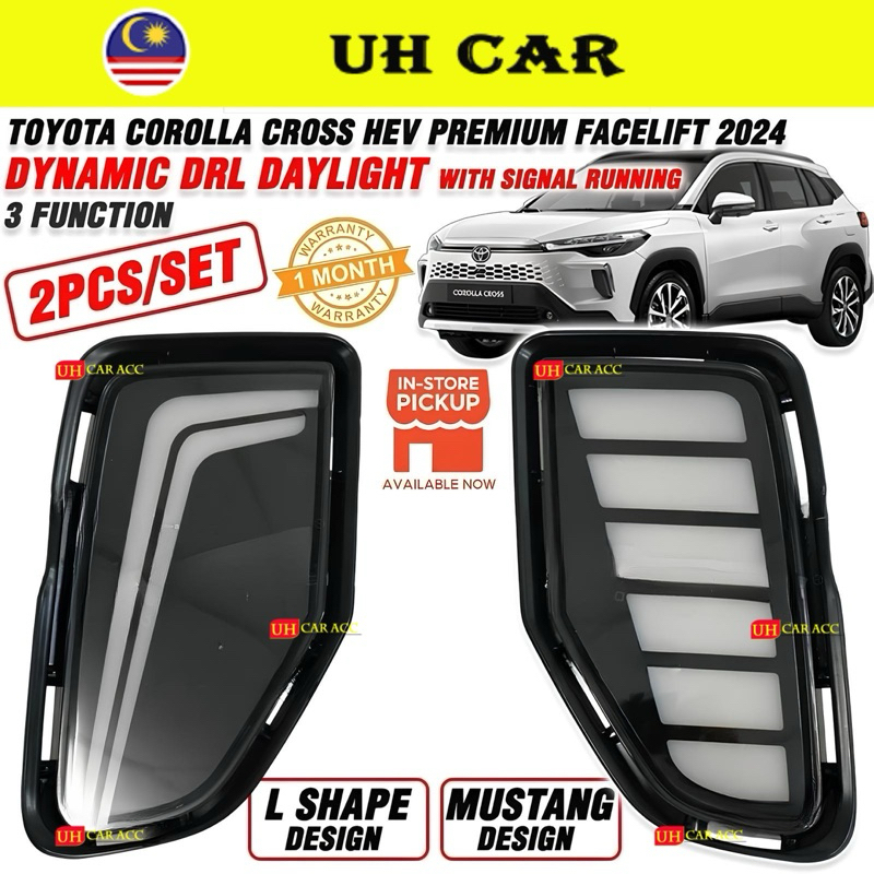 Toyota Corolla Cross HEV Premium Facelift 2024 Dynamic Led Front Bumper ...