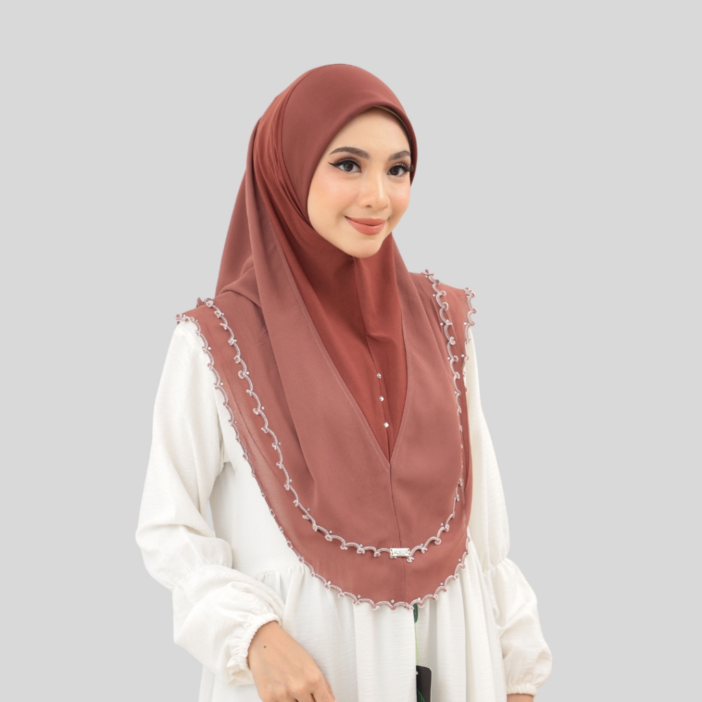 Tudung Sarung Sulam 2 Layer Batu Tabur Bunga Terbaru Elegant Muslimah ...