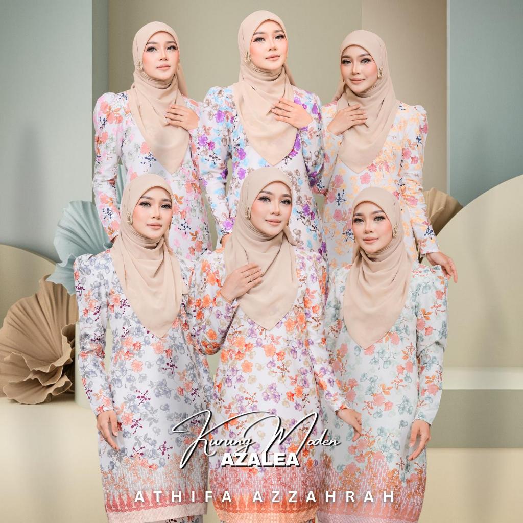 BAJU KURUNG AZALEA by Athifa Azzahrah - Corak Floral COTTON IRONLESS ...