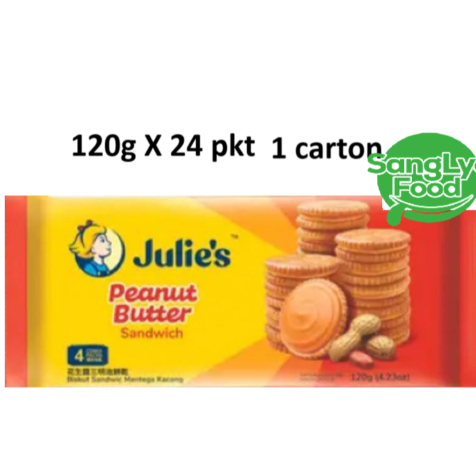Julie's Peanut Butter Sandwich 120gX24 Carton(Harga Pemborong) | Shopee ...