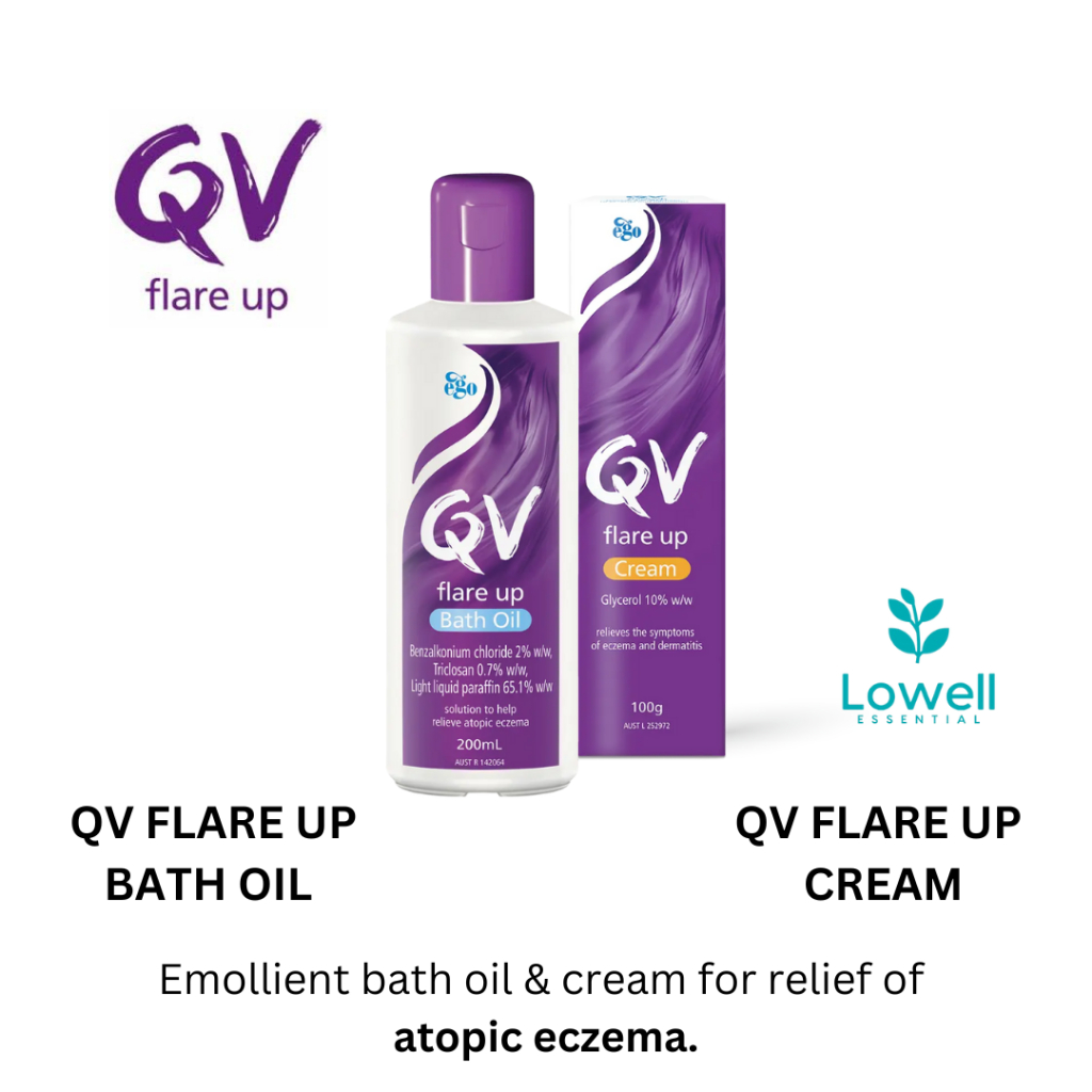 QV Flare Up | QV Flare Up Cream 100g | QV Flare Up Bath Oil 200ML | Eczema | Dry skin | Itchy ...