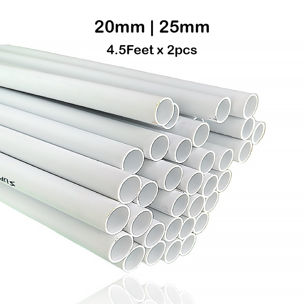 9Feet 20mm (3/4" inch) | 25mm(1”inch)PVC Conduit Pipe (4.5F X 2PCS ...