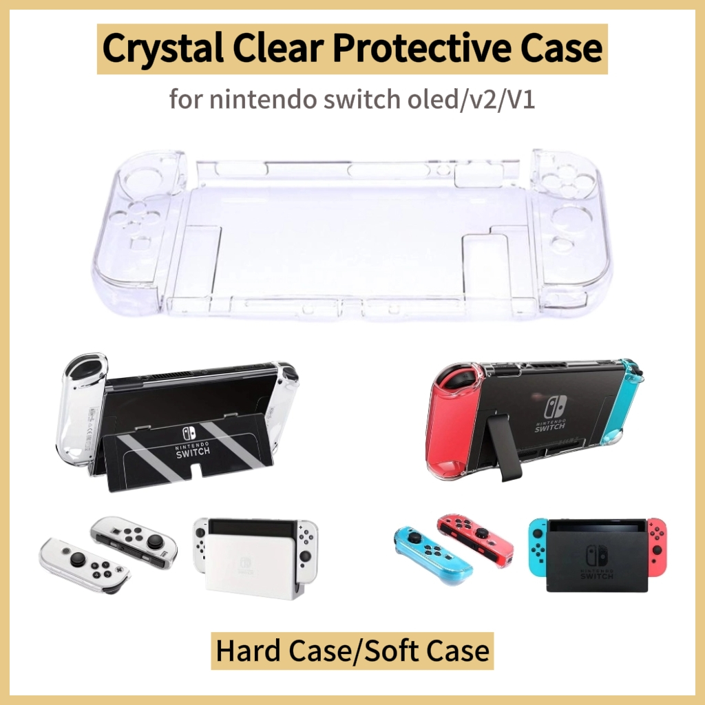Crystal Clear Protective Case for Nintendo Switch V1/V2/Oled Case Clear ...