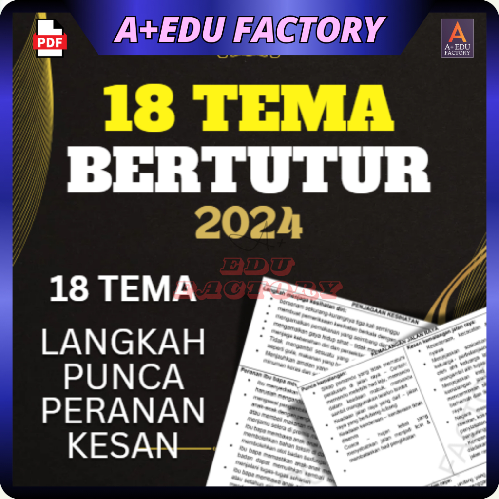 [📚PDF] 18 TEMA NOTA UJIAN BERTUTUR 2024 [SPM] KESAN PUNCA CARA LANGKAH ...