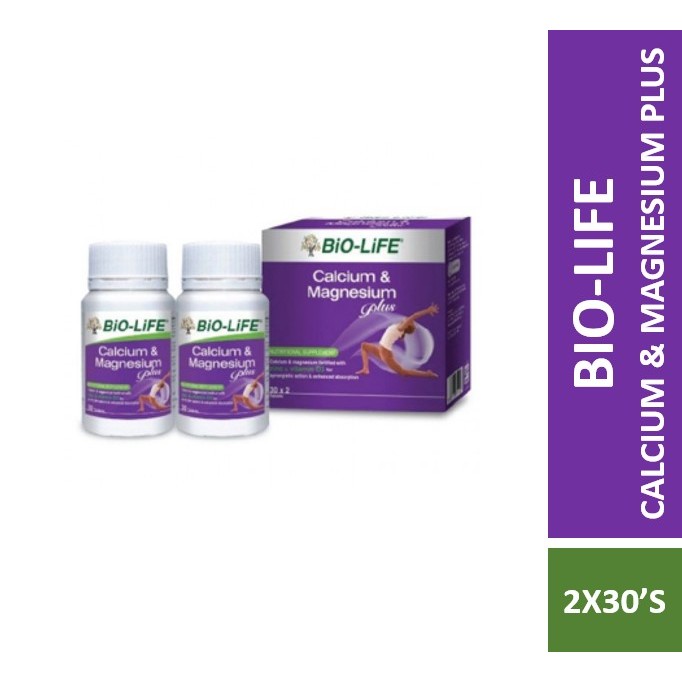 BIO-LIFE CALCIUM & MAGNESIUM PLUS 2X30TABLETS | Shopee Malaysia