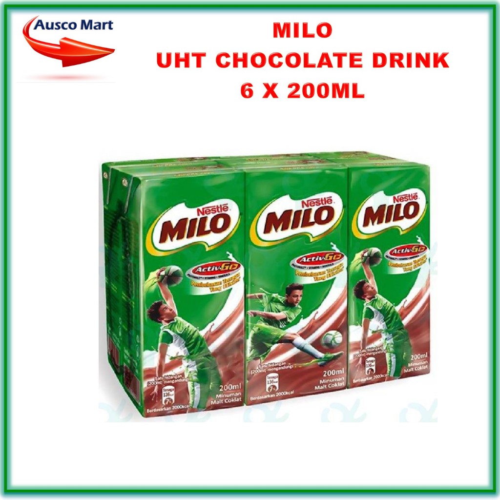 MILO UHT CHOCOLATE DRINK 6 X 200ML | Shopee Malaysia