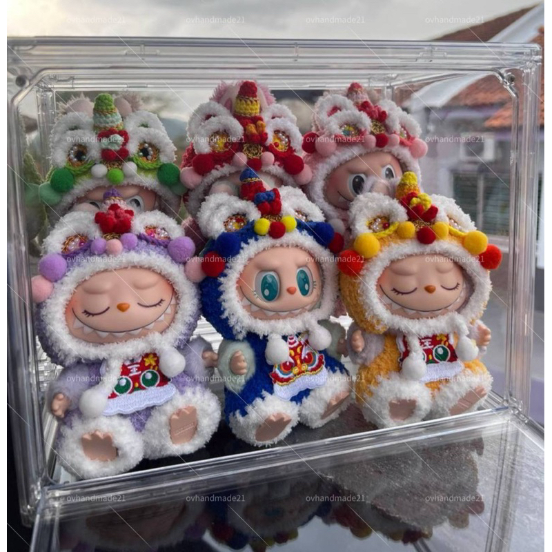 Labubu Lion Dance Handmade Fluffy crochet clothing For V1/V2 | Shopee ...