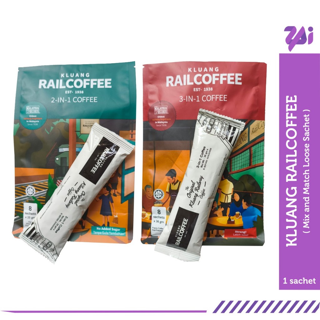 Kluang Rail Coffee 2in1 3in1 coffee (test pack - 1 sachet) | Shopee ...