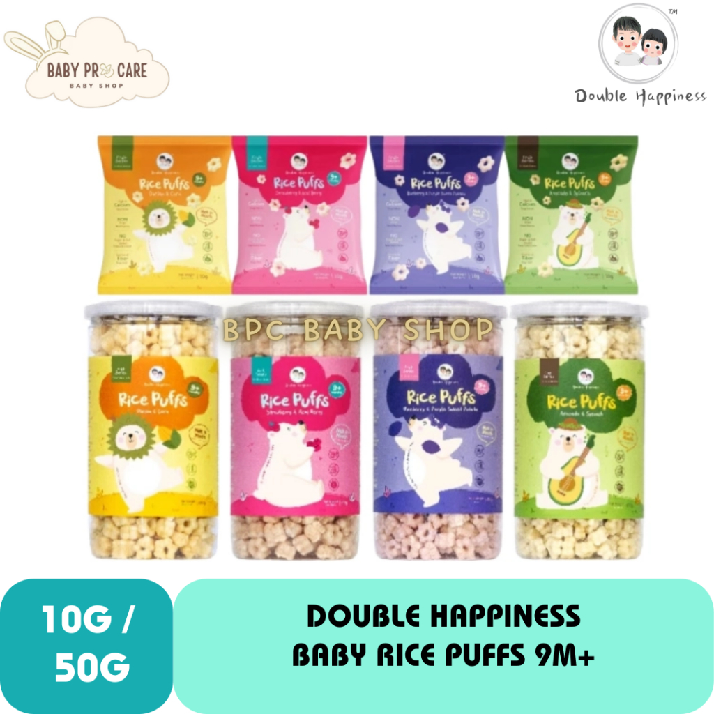 DOUBLE HAPPINESS Baby Rice Puffs 10G/50G (9M+) | Shopee Malaysia