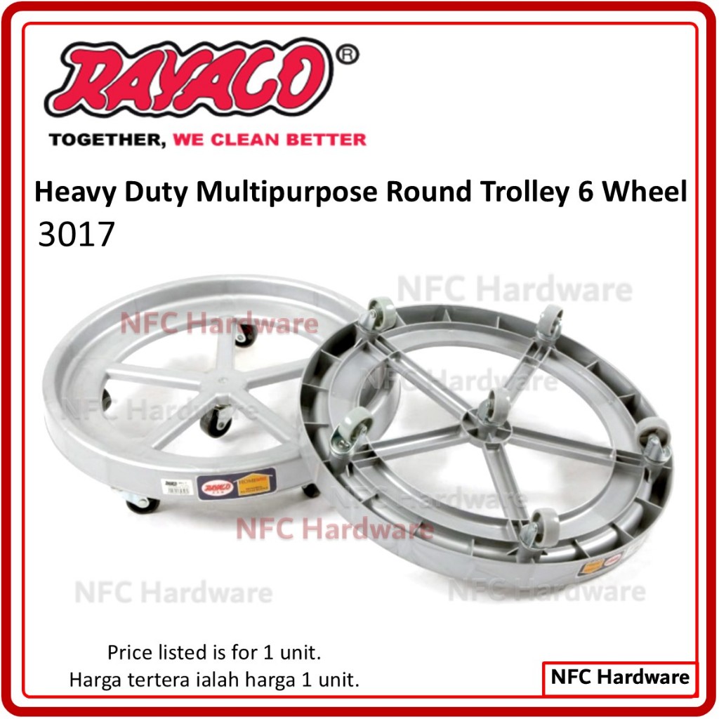 RAYACO 6 Wheel Multipurpose Heavy Duty Trolley Gas/ Roda Tong Gas ...