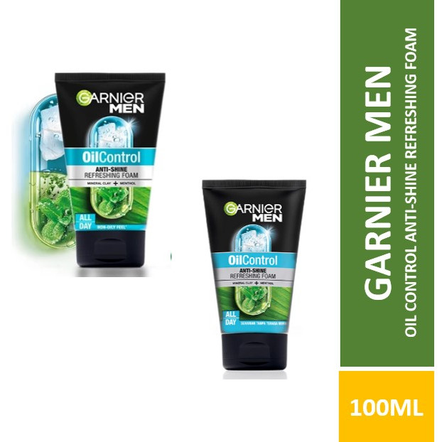 GARNIER MEN OIL CONTROL ANTI- SHINE REFRESHING FOAM 100ML | Shopee Malaysia
