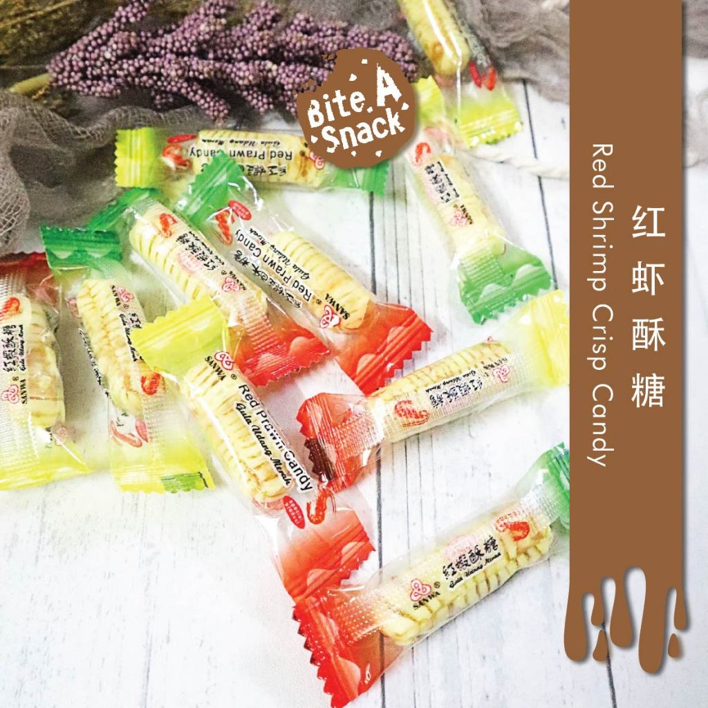 HALAL🌟Red Shrimp Crisp Candy 红虾酥糖 80g±/pack (12pcs) | Shopee Malaysia