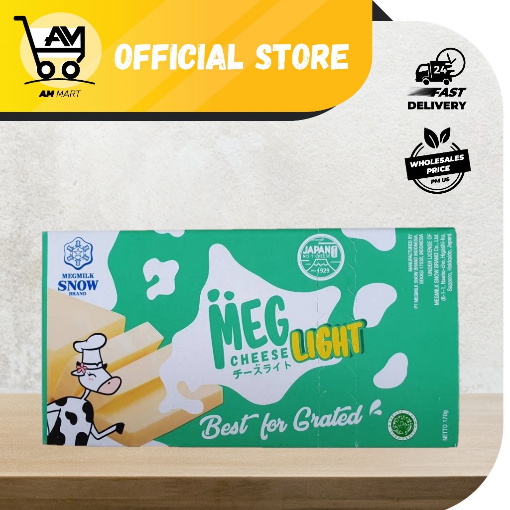 🌙RAYA SALE Meg Light Keju Cheese Cheddar Block EXP 10/2025 #170g (HALAL ...