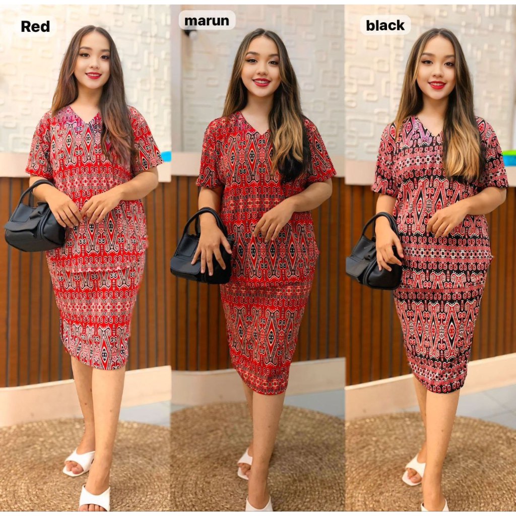 Set Blouse Skirt Corak Borneo Corak Pua Kumbu | Shopee Malaysia