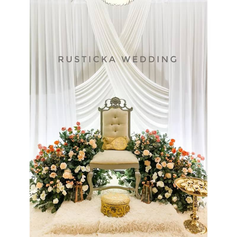 Readymade Siap Jahit Instant Scallop Drapping Drape Wedding Decoration ...