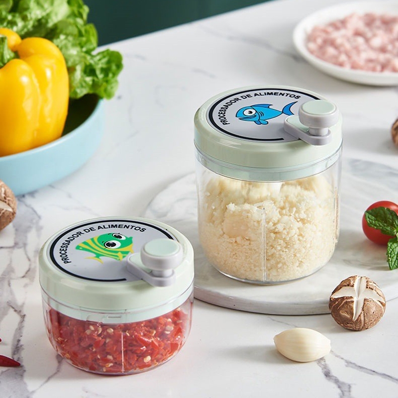 Mini Manual Kitchen Grindergarlic Shredder Hand Pull Blender Green ...